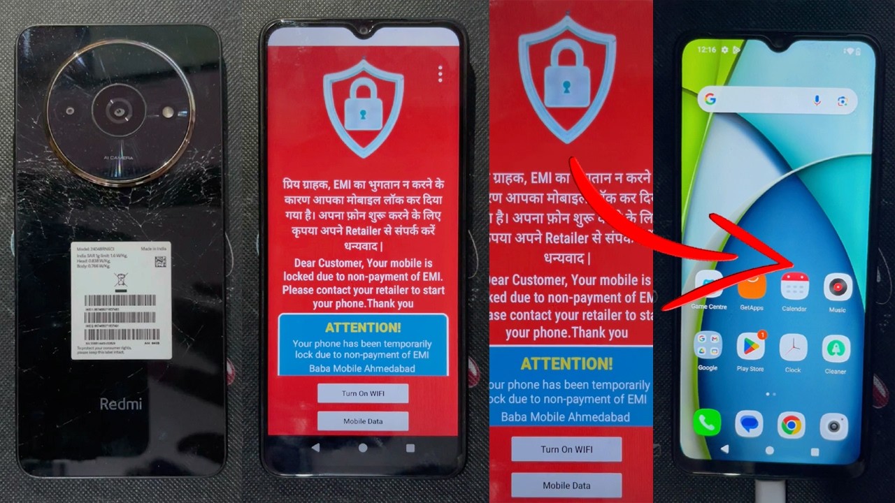 How To Unlock Redmi A3x Bajaj Finance Lock | Redmi A3 TVS Credit Unlock ...