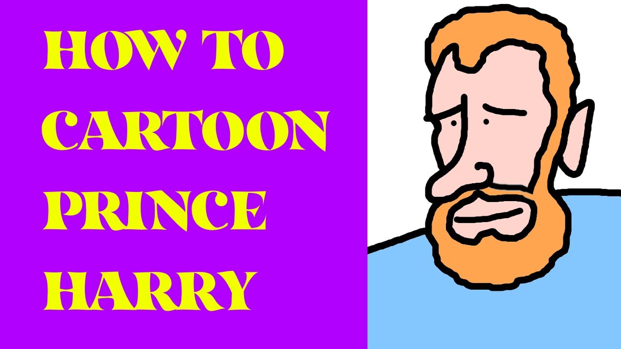 Prince Harry - How to draw a prince Harry cartoon - YouTube