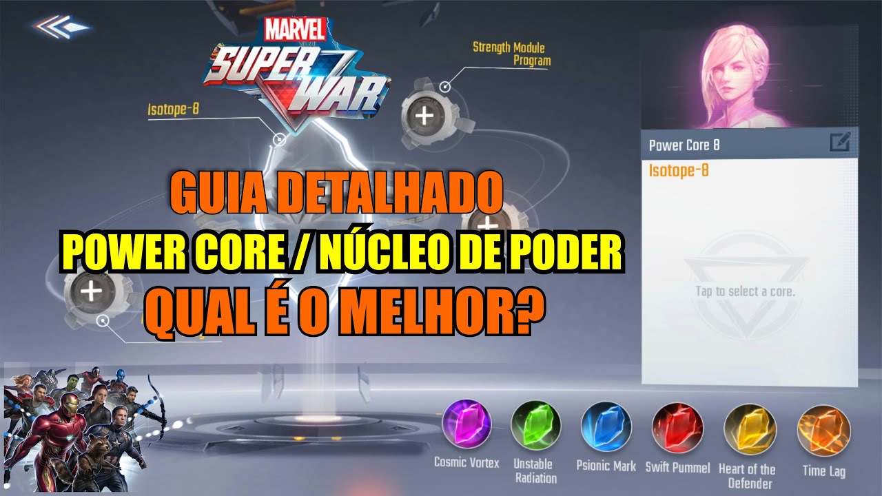 #MARVELSUPERWAR #GAMEPLAY GUIA DETALHADO POWER CORE / NÚCLEO DE PODER ...