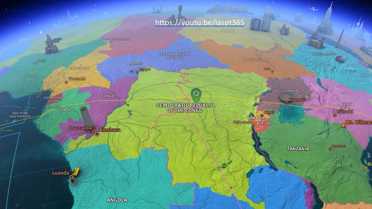 Democratic Republic of the #Congo is located in Central #Africa 3D Map ...