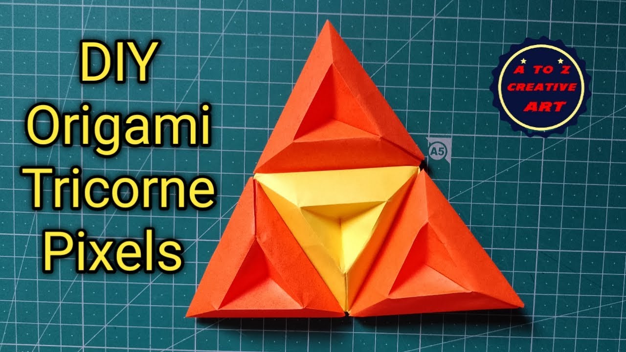 Origami Tricorne Pixels To Make Stunning | DIY Paper Wall Arts | Paper ...