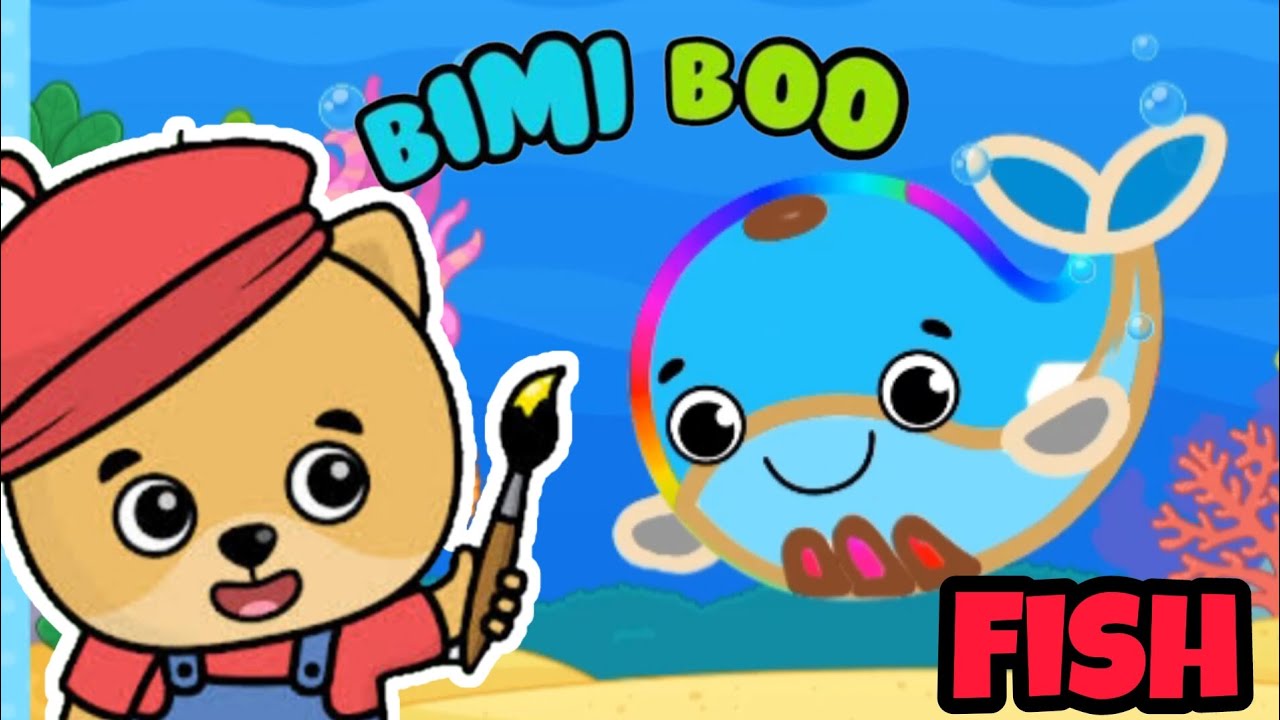 Bimi Boo : Drawing Pages | Fish Edition Under Sea #gaming #bimiboo # ...