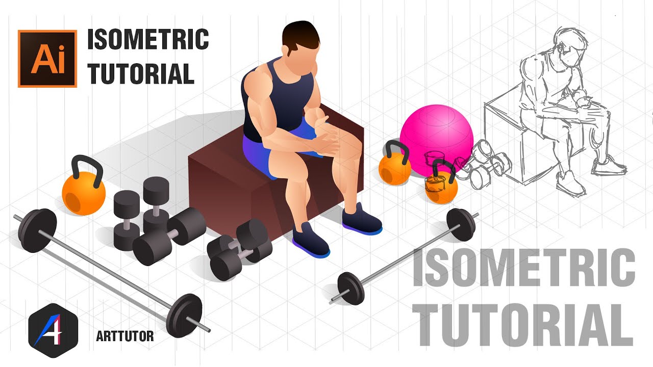 Isometric design tutorial adobe illustrator tutorial - YouTube