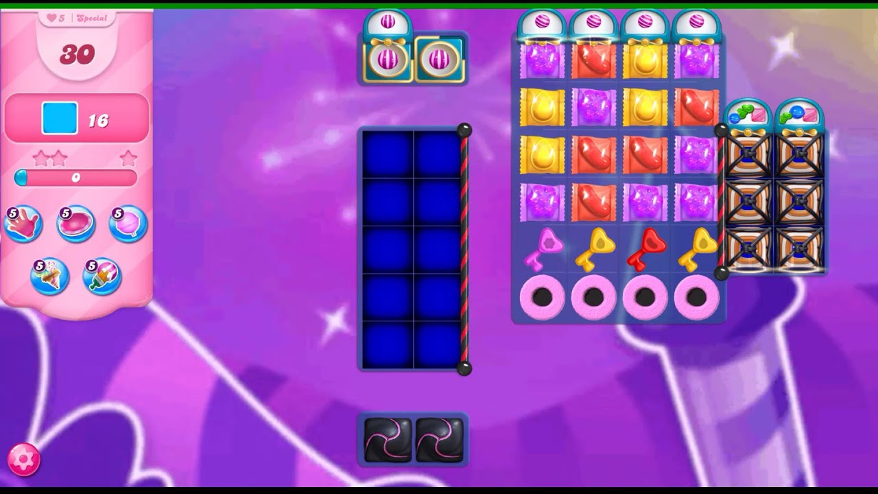 New special blue tiles level | Candy crush saga special level part 101 ...