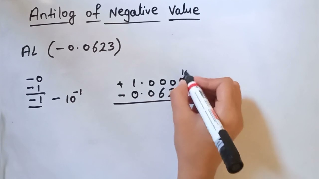 Calculate Antilog Of Negative Value YouTube Calculate Antilog Of Negative Value YouTube