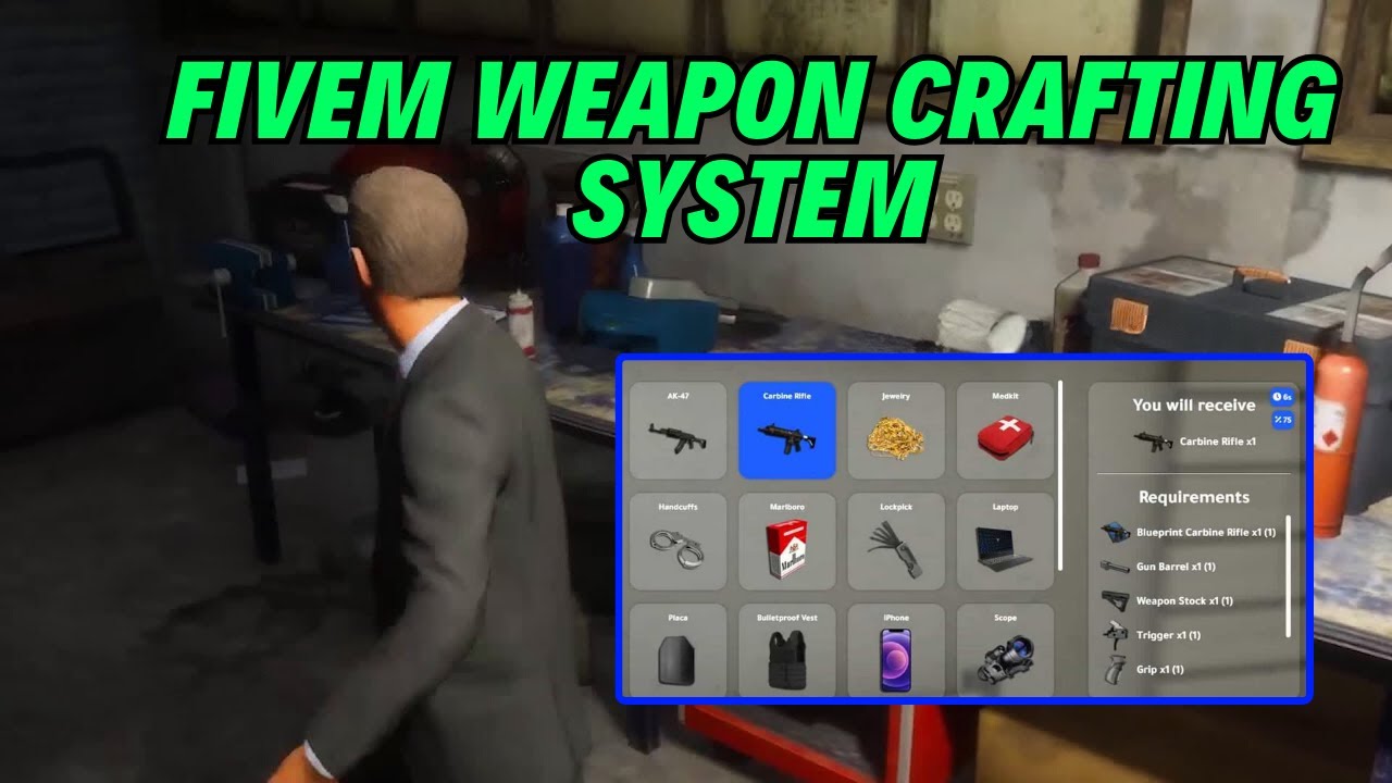 Weapon Crafting System Fivem Store Fivem Mods FiveM Server Promotion