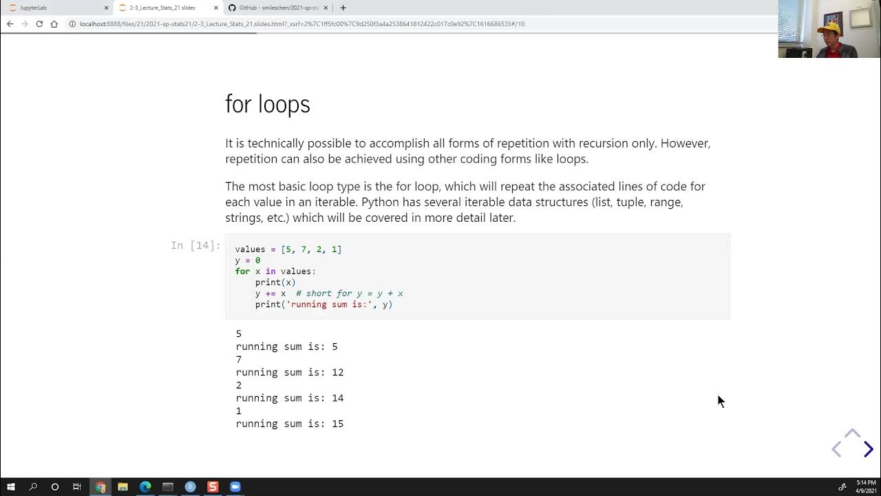 Stats 21 Lesson 2-3 Flow Control and List basics in Python - YouTube