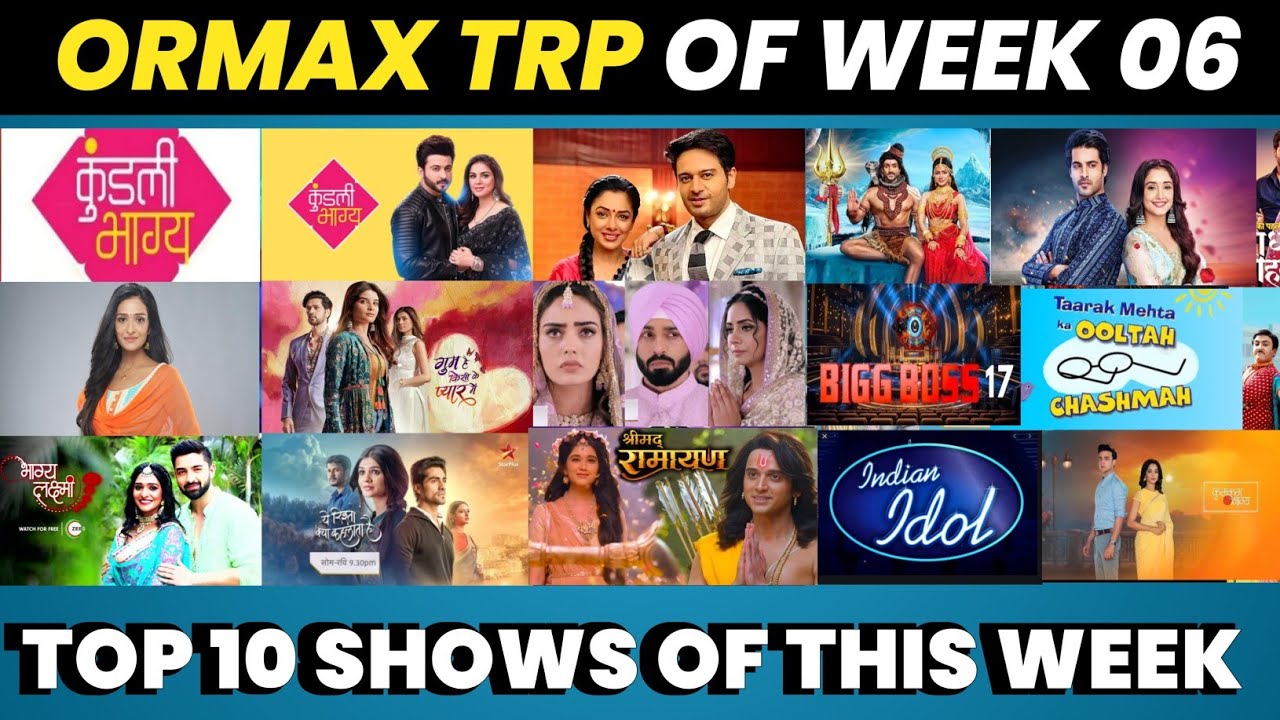 😱Ormax TRP Report of Week 06 (2024) : Top 10 Shows of this Week - YouTube
