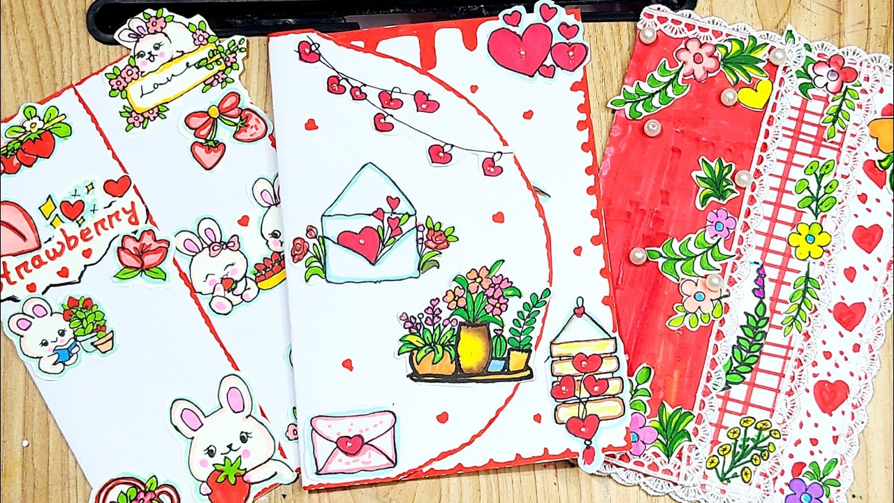 how to make cute love card /love card making easy/unique love card ...