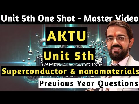 Unit 5th One Shot | Superconductor & Nano materials | Engg. Physics #aktu #aktuexam #oneshot ...