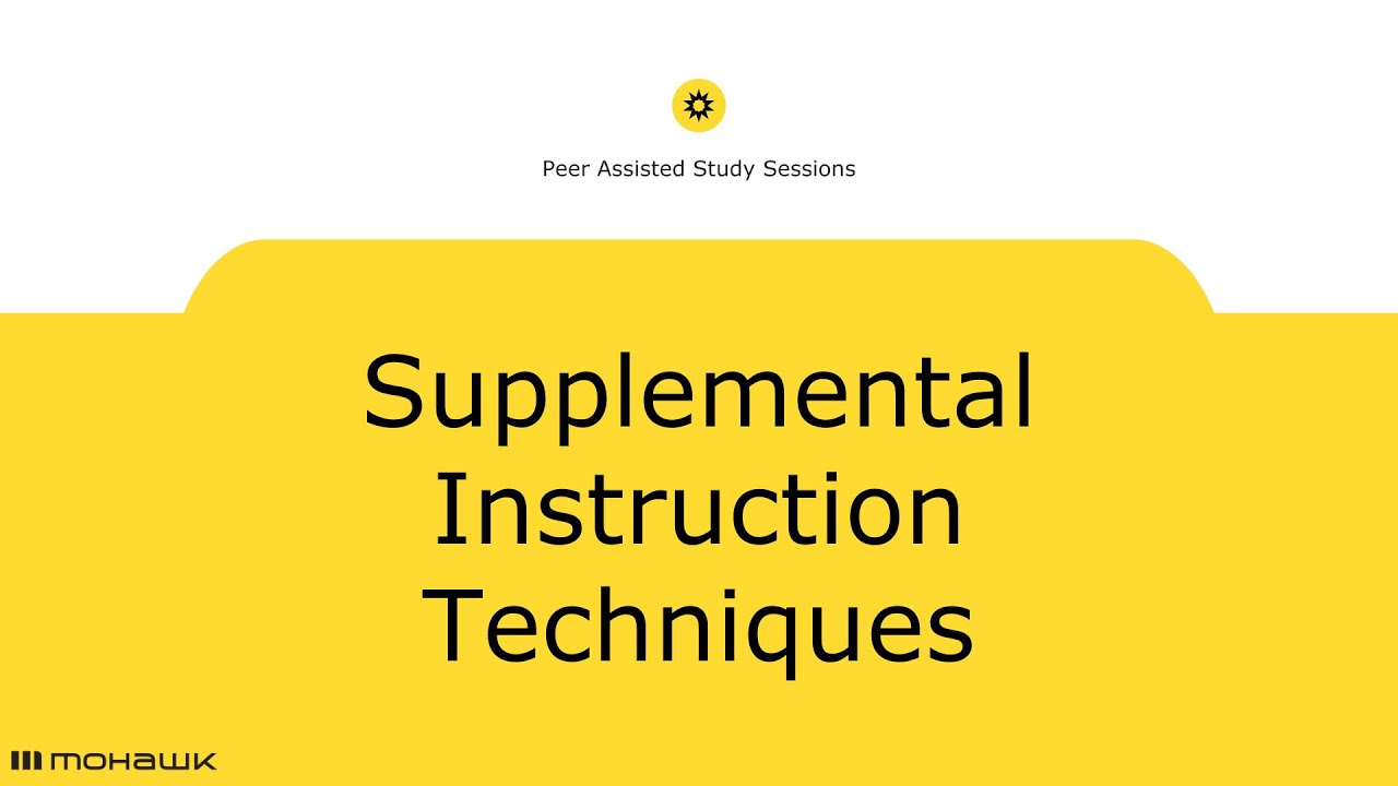 Supplemental Instruction Techniques at Mohawk College - YouTube