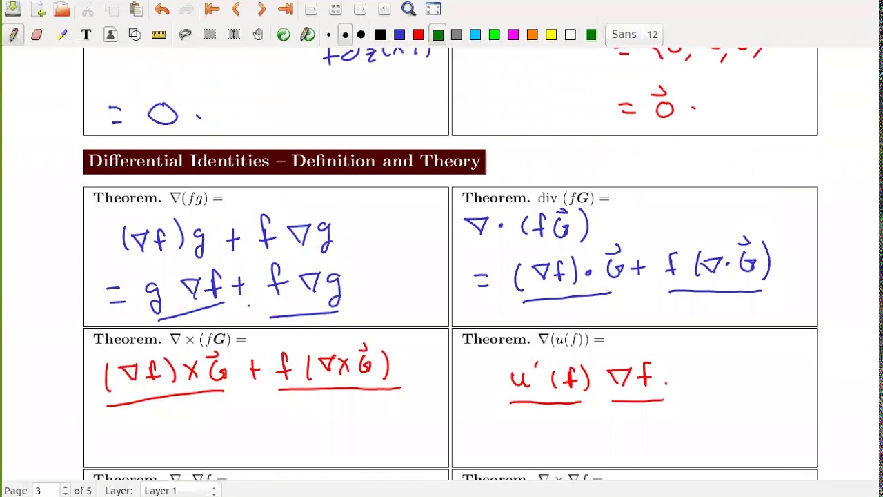Rob's 221 Lecture 26 Part 5: Some Differential Identities - YouTube