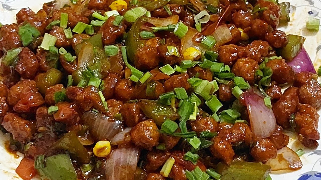 spicy and crispy soya chilli recipe|restaurant style soya chilli at ...