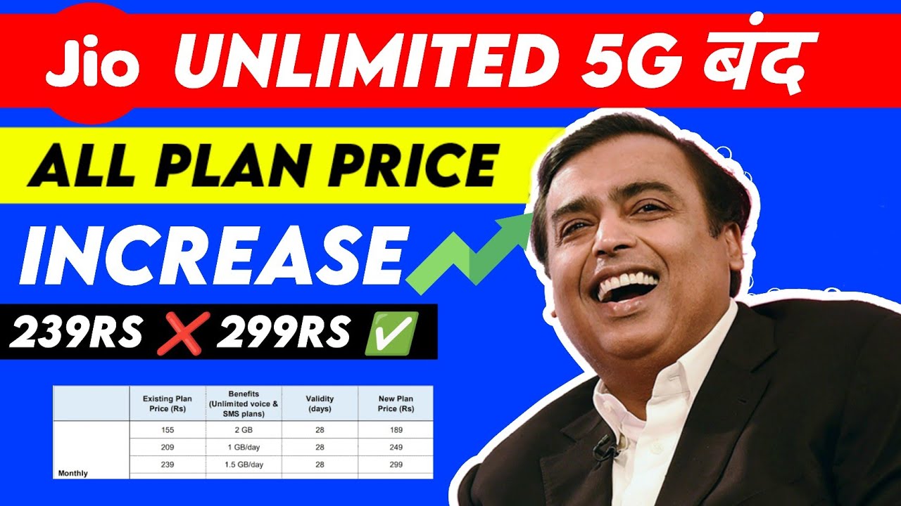 Jio Bad News | Jio Increase All Recharge Plans Price 😯 | Jio Unlimited ...