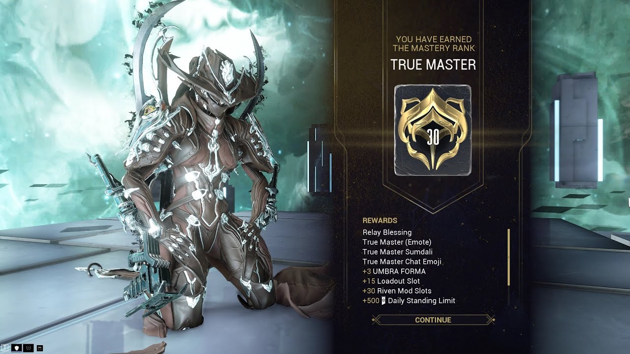 Warframe - Mastery Rank 30 Test and True Master rewards, plus first ...