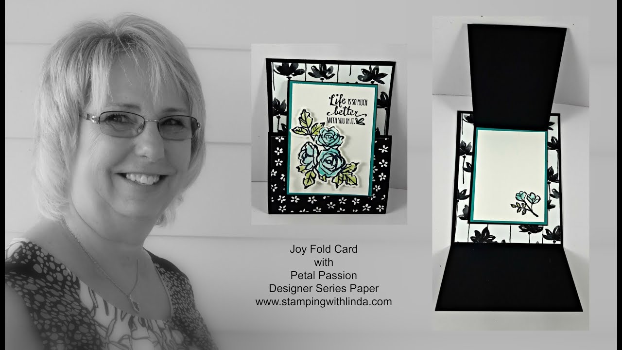 Joy Fold Card With Petal Passion Paper - YouTube
