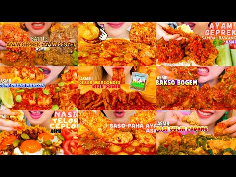 INDONESIAN MUKBANGERS COMPILATION || HUNGRY OLIVIA ASMR 🆚 QEI ASMR // EXTREME INDONESIAN SPICY FOOD