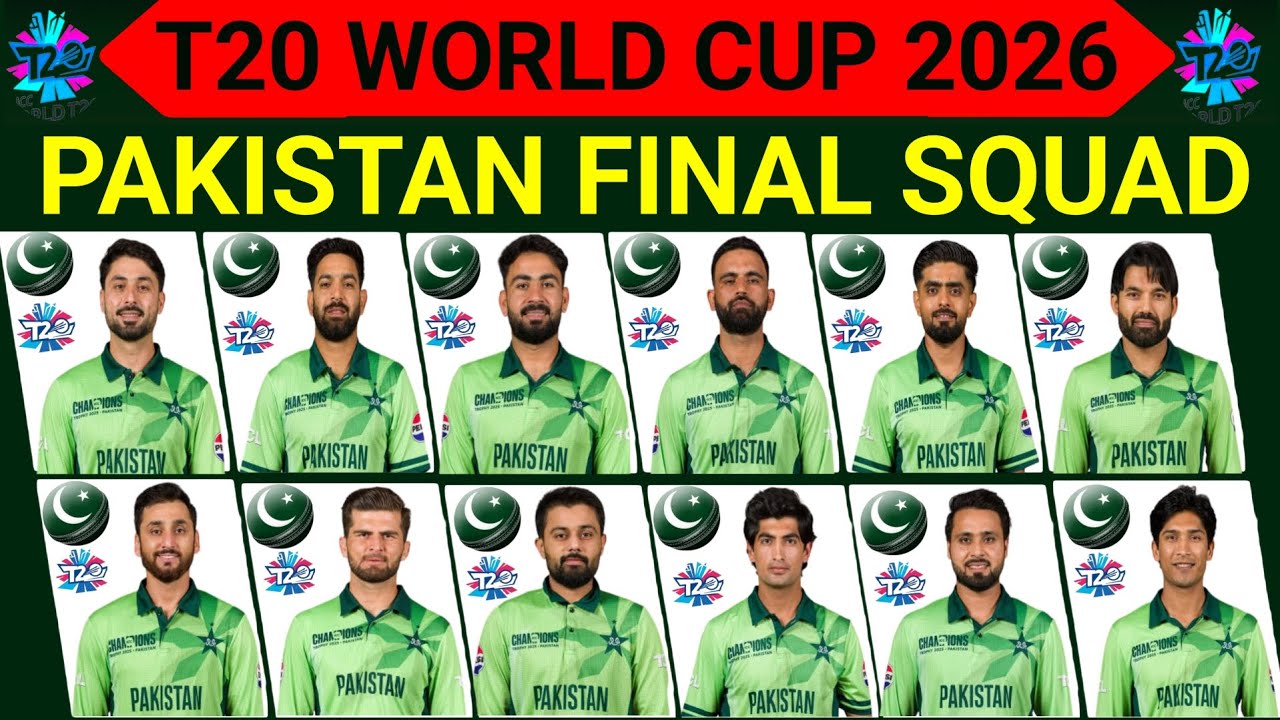 ICC T20 World Cup 2026 - Pakistan Team Squad | T20 World Cup 2026 ...