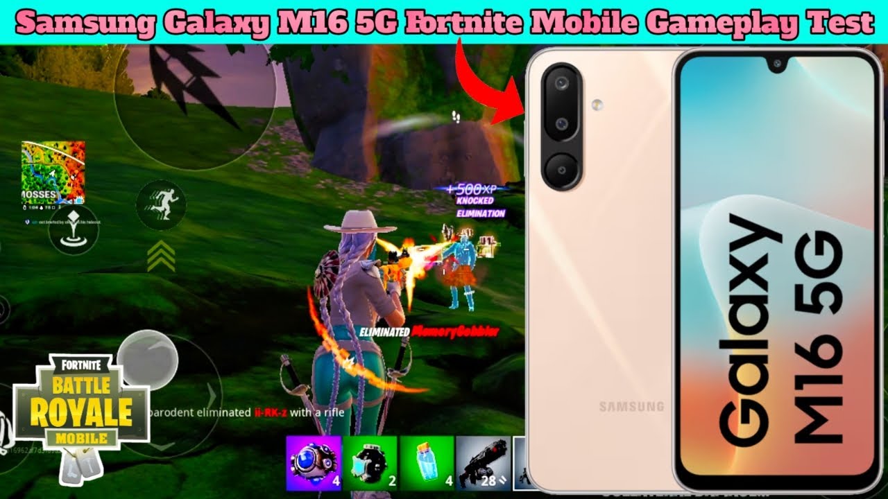 Samsung Galaxy M16 5G Fortnite Mobile Gameplay Test | Samsung M16 5G ...