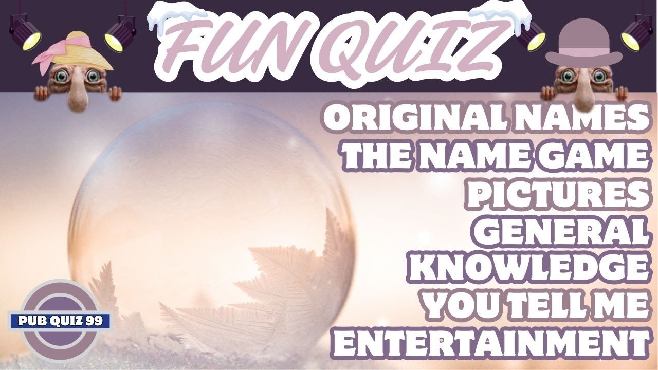 Fun Pub Quiz No99 - 6 Different Rounds - 39 Questions & Answers - 85 ...