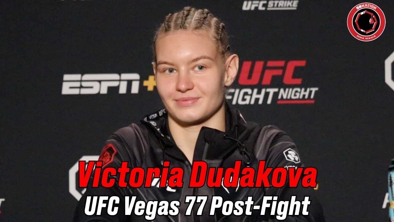 Victoria Dudakova reacts to her UFC Vegas 77 opponent breaking her arm ...