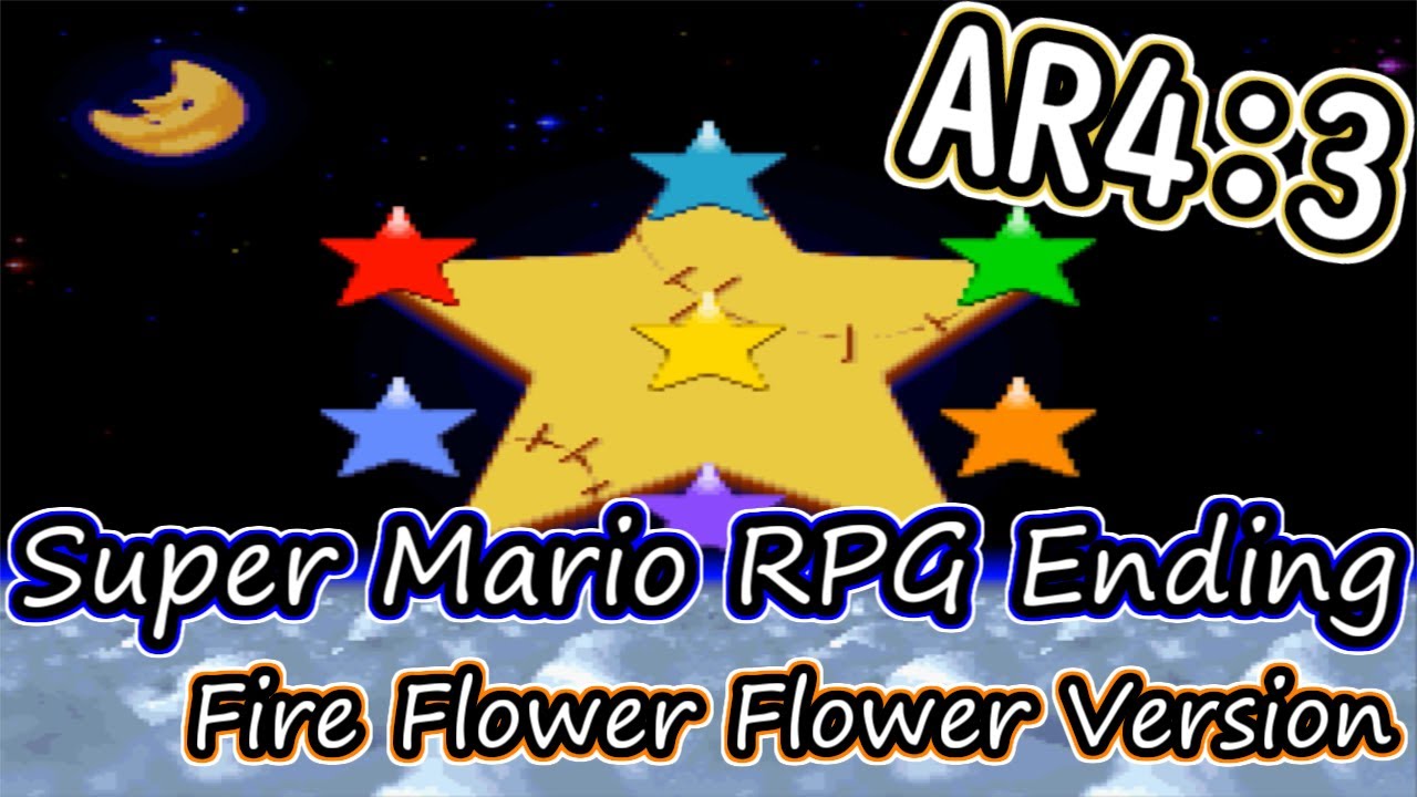 SUPER MARIO RPG Ending 4:3 1280x720 Flower【HD】 - YouTube