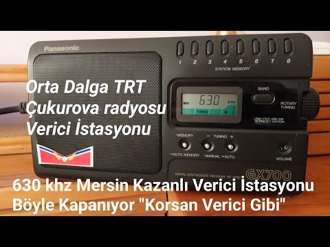 630 khz Çukurova Radyosu Mersin Kazanlı Verici İstasyonu Böyle Korsan Radyo Gibi Kapanıyor, saat 01