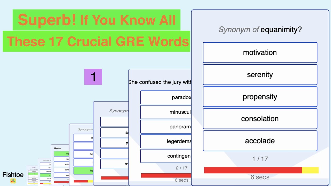 GRE Vocabulary Test 1 - YouTube