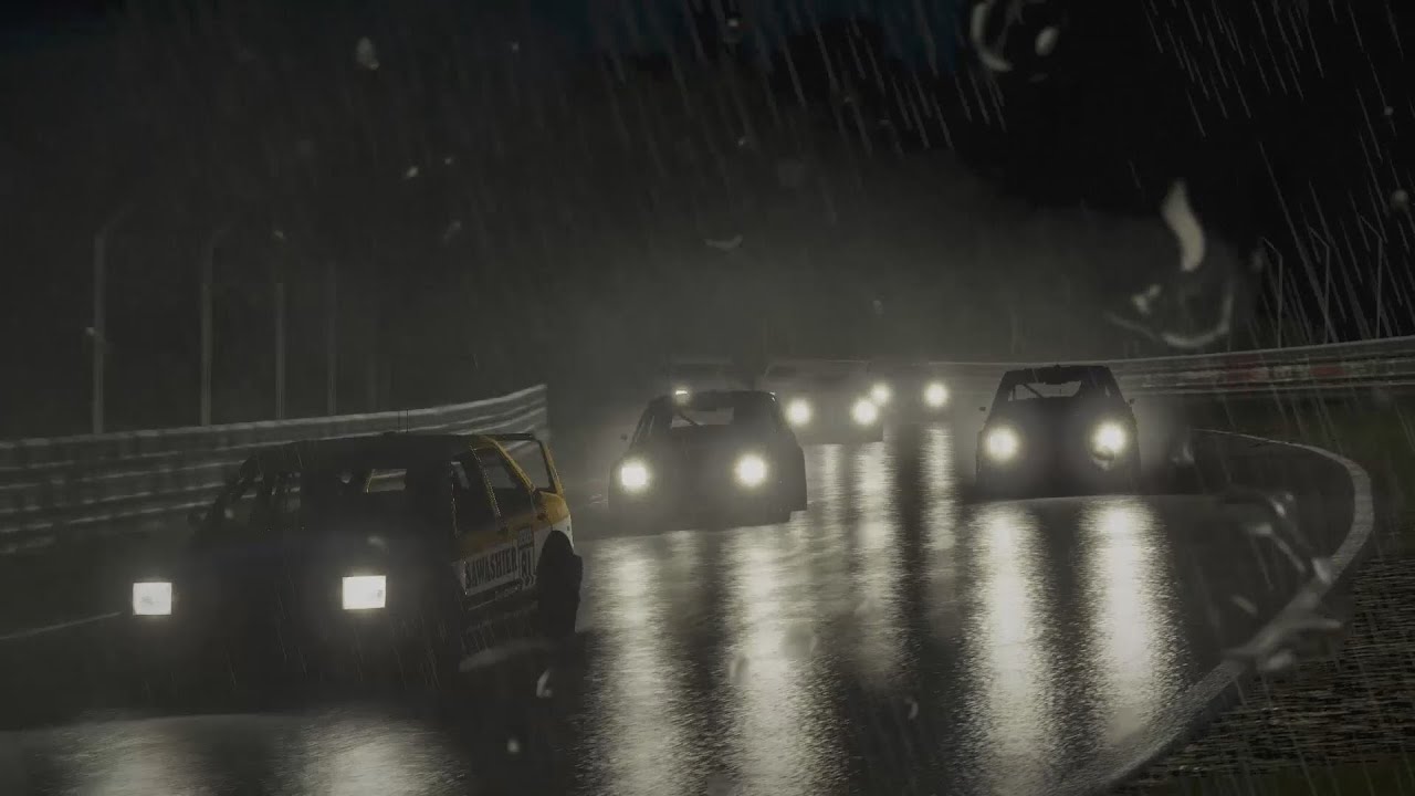 2 Laps during rain and night on "green hell" - YouTube