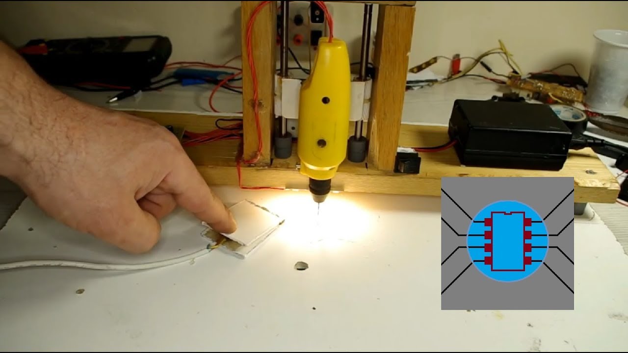 DIY pcb drill press with foot pedal - YouTube