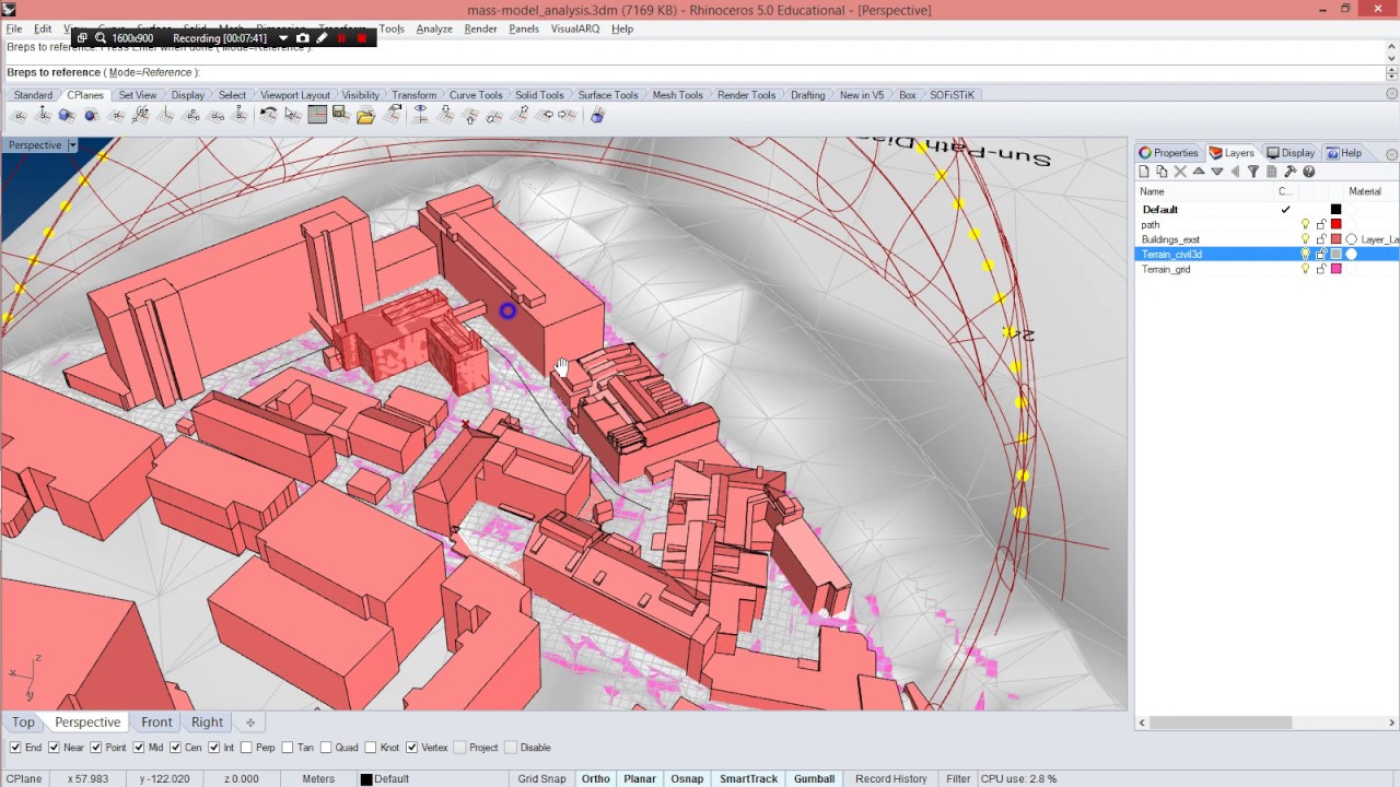 Grasshopper Ladybug - Расчет инсоляции 1 - YouTube
