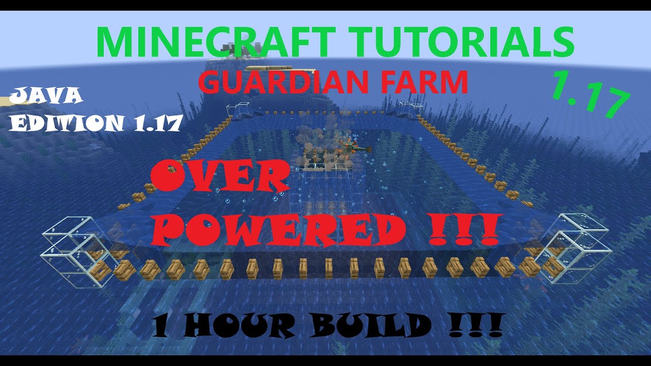 How to make a Guardian Farm MINECRAFT 1.18 Java & Bedrock Edition ...