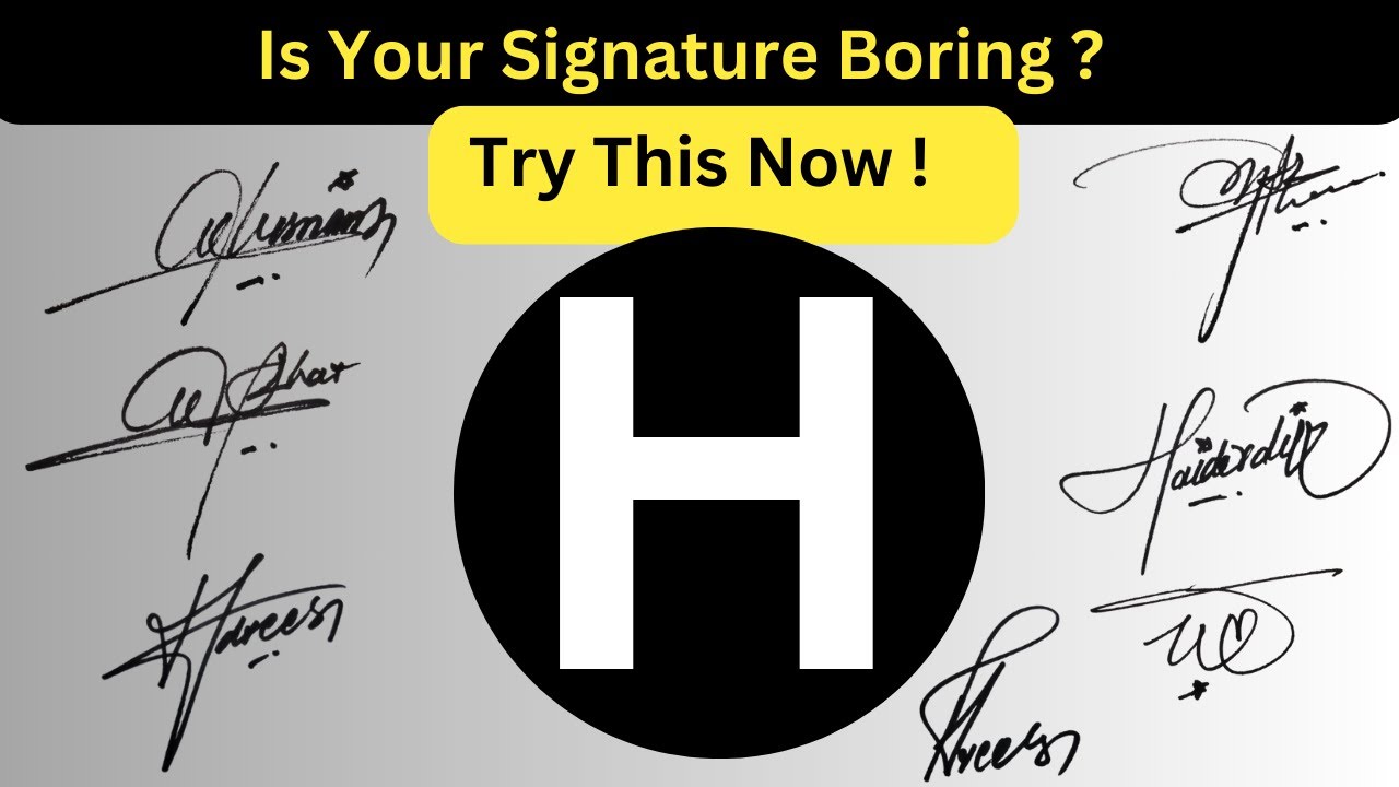 Is Your Signature Boring ? Try This | Initial signature styles for ...