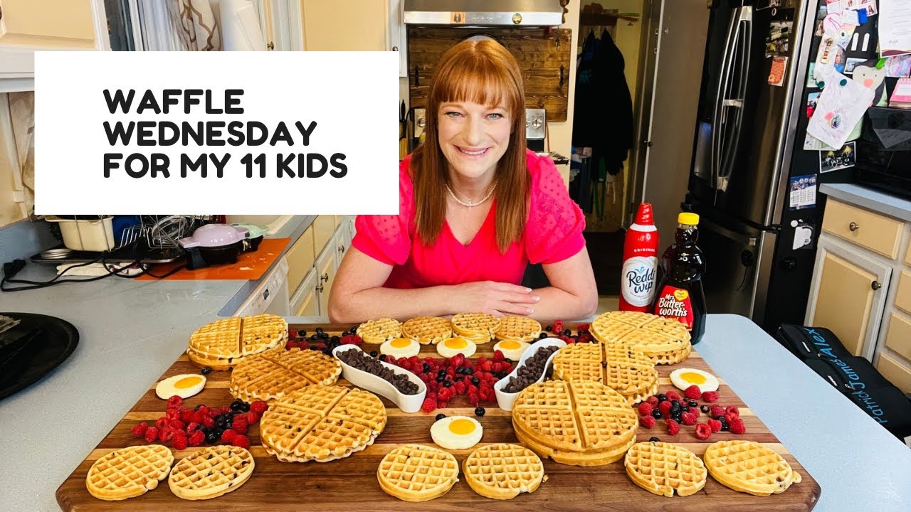 WAFFLE WEDNESDAY FOR MY 11 KIDS - YouTube