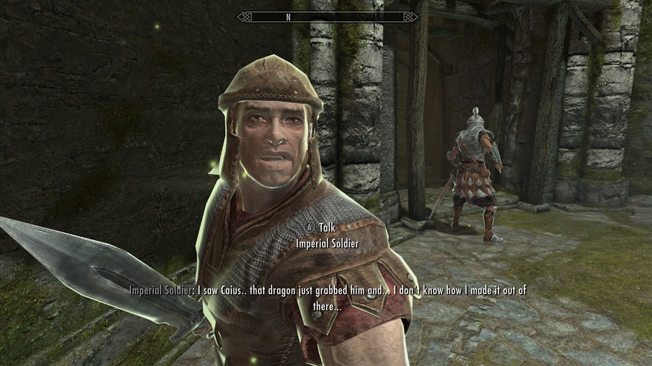 Secret scene if use emperor voice on imperials in Helgen - YouTube
