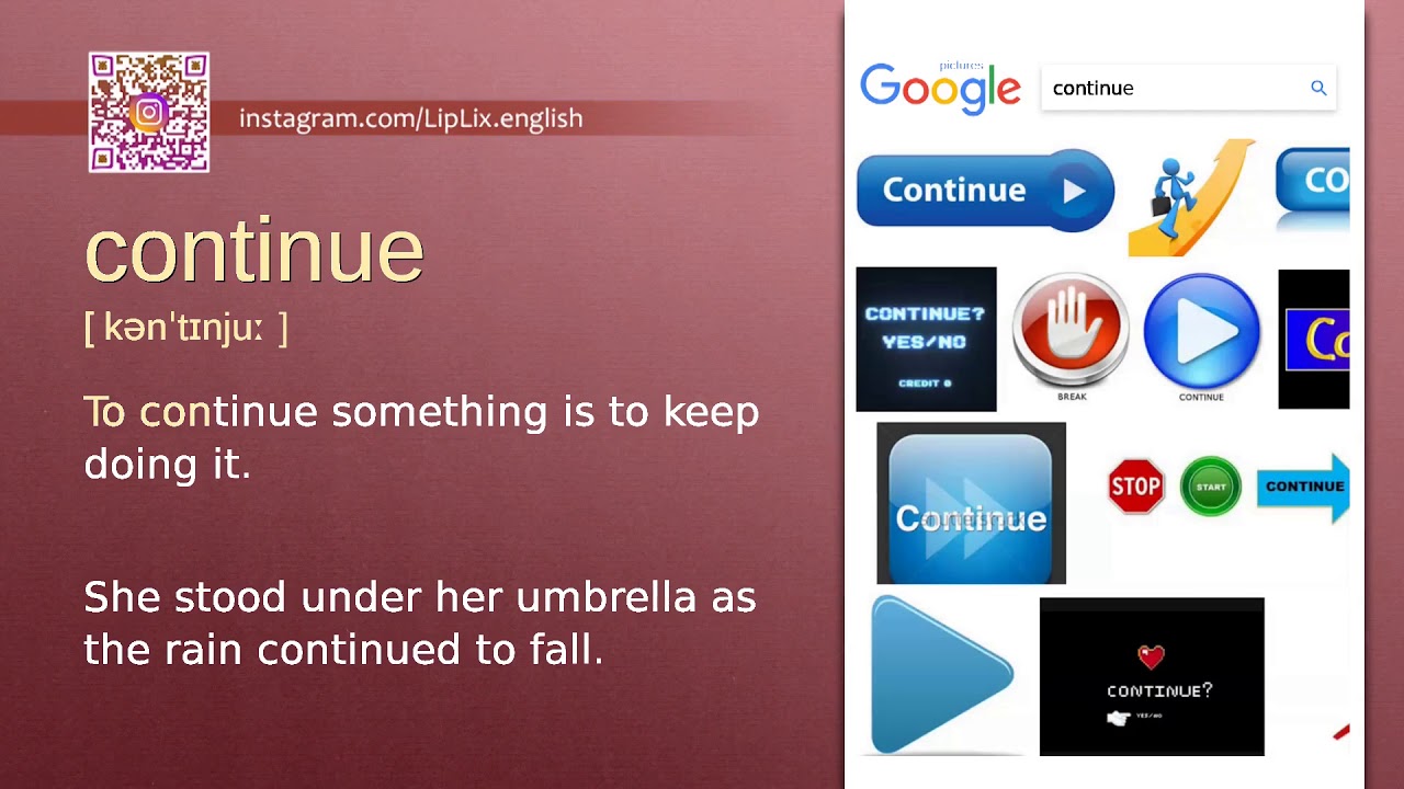 Continue : B1 level english vocabulary lesson, www.LipLix.com - YouTube