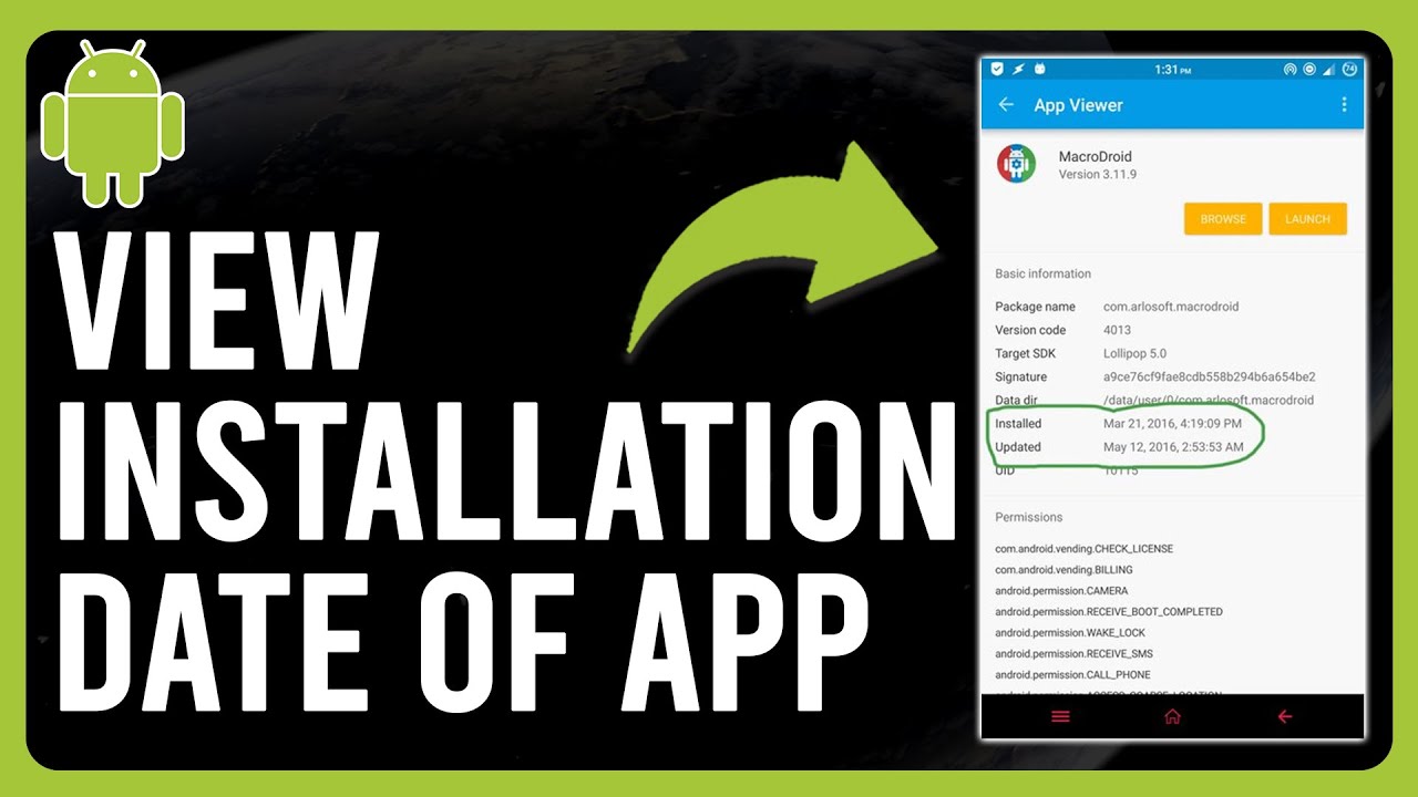How to View Installation Date of App on Android (How to Get the ...