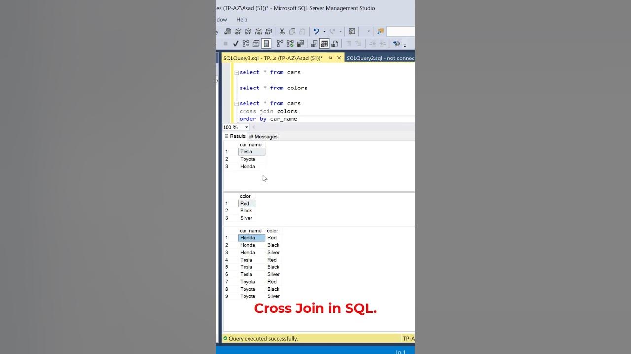 Sql Cross Join Easy Explanation Datascience Programming Coding Sqltutorial Youtube 