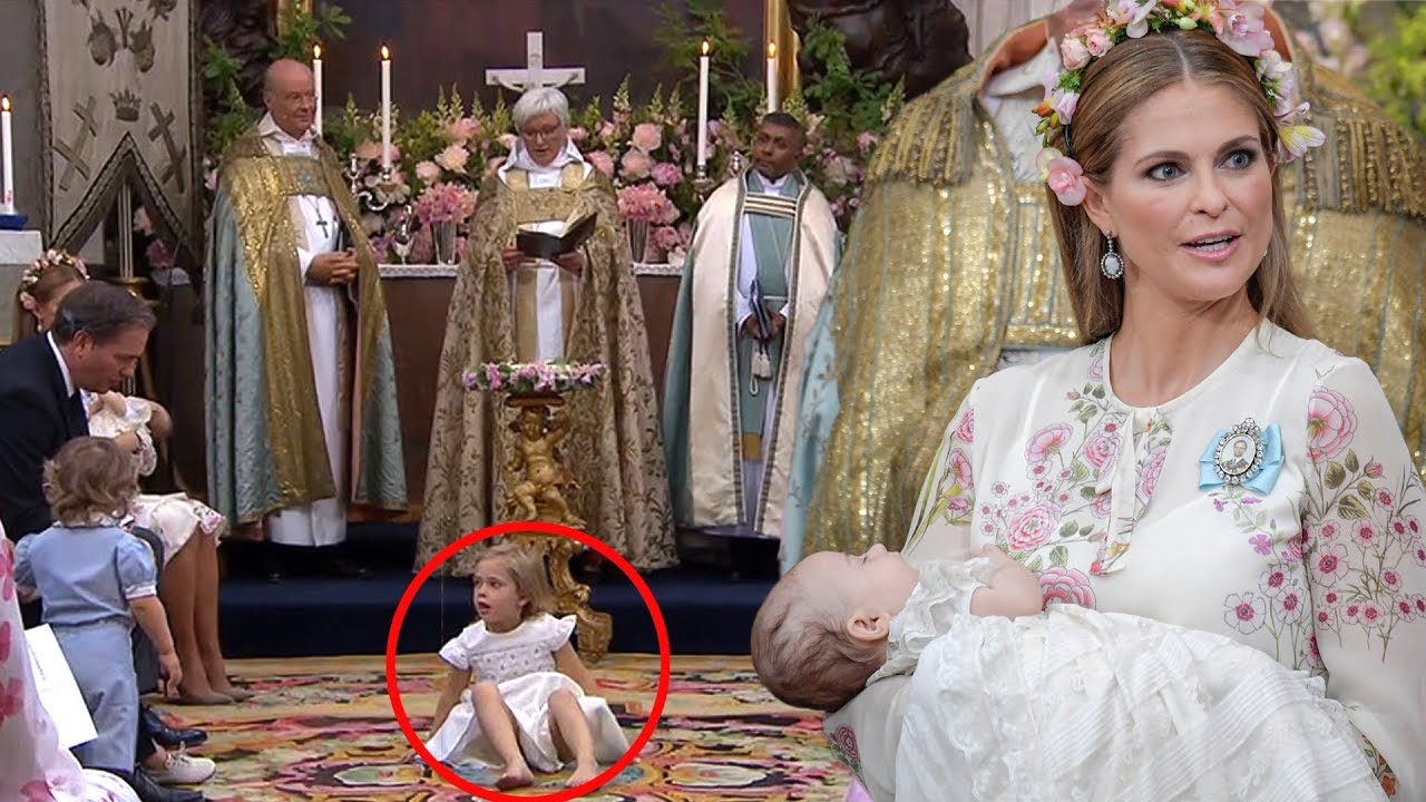 Adorable Sweden’s Princess Leonore ROLLED in the church aisle at her ...