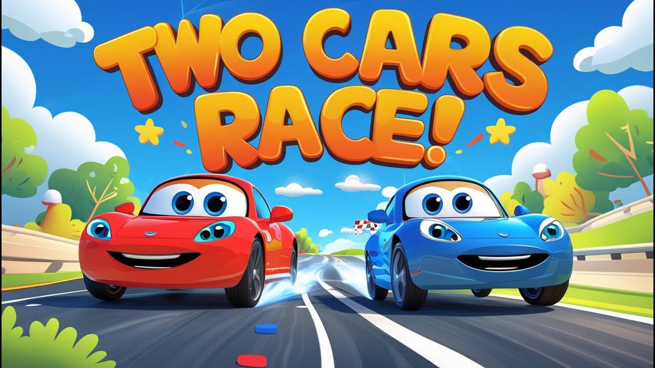 The Great Race: Red Car vs. Blue Car | | Kids Songs & Nursery Rhymes ...