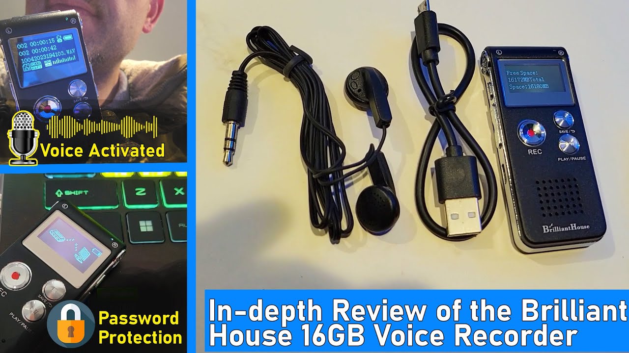 STOP Using Phone to Record Lectures! BrilliantHouse 16gb Digital Voice ...