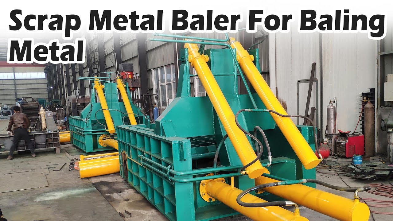 Industrial Scrap Metal Baling Machine Demo | Steel, Iron, Aluminum # ...