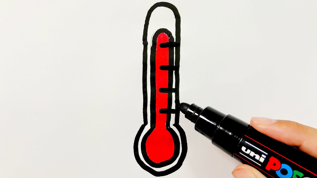 How to Draw a Thermometer - YouTube