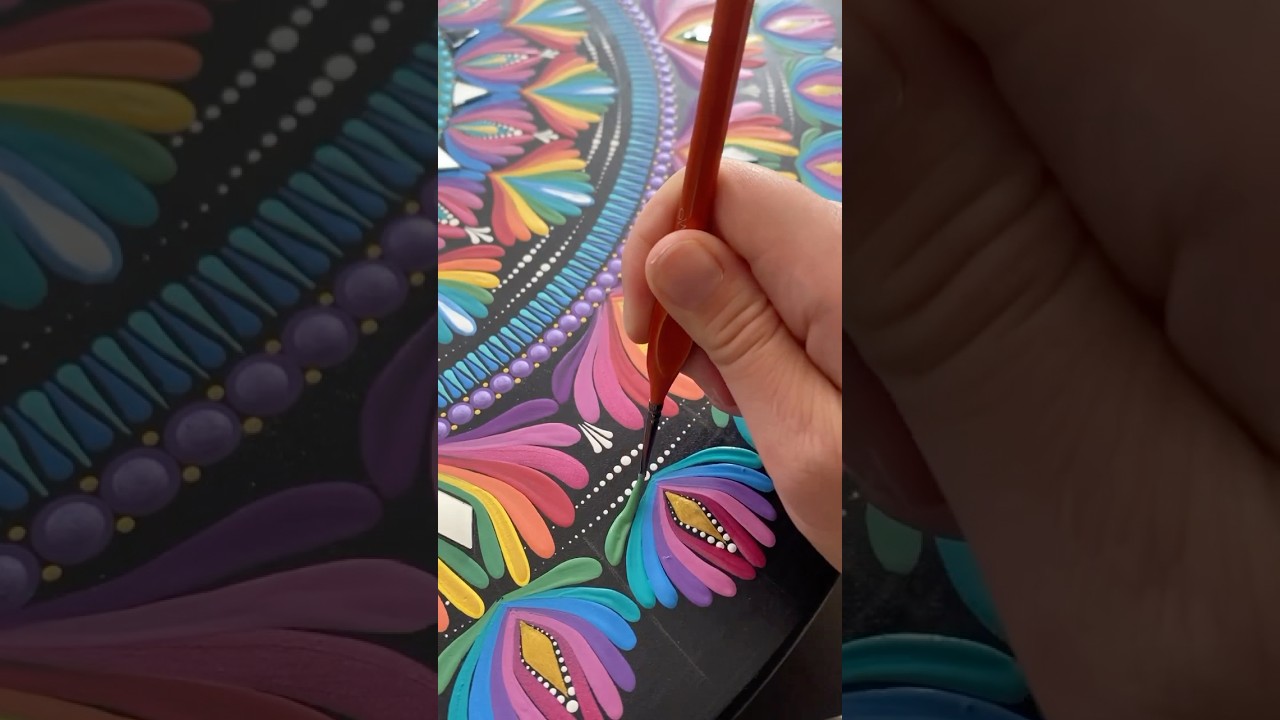 Join my 100% free 12” mandala masterclass at loveanddots.com/free. #mandala #dotmandala # ...