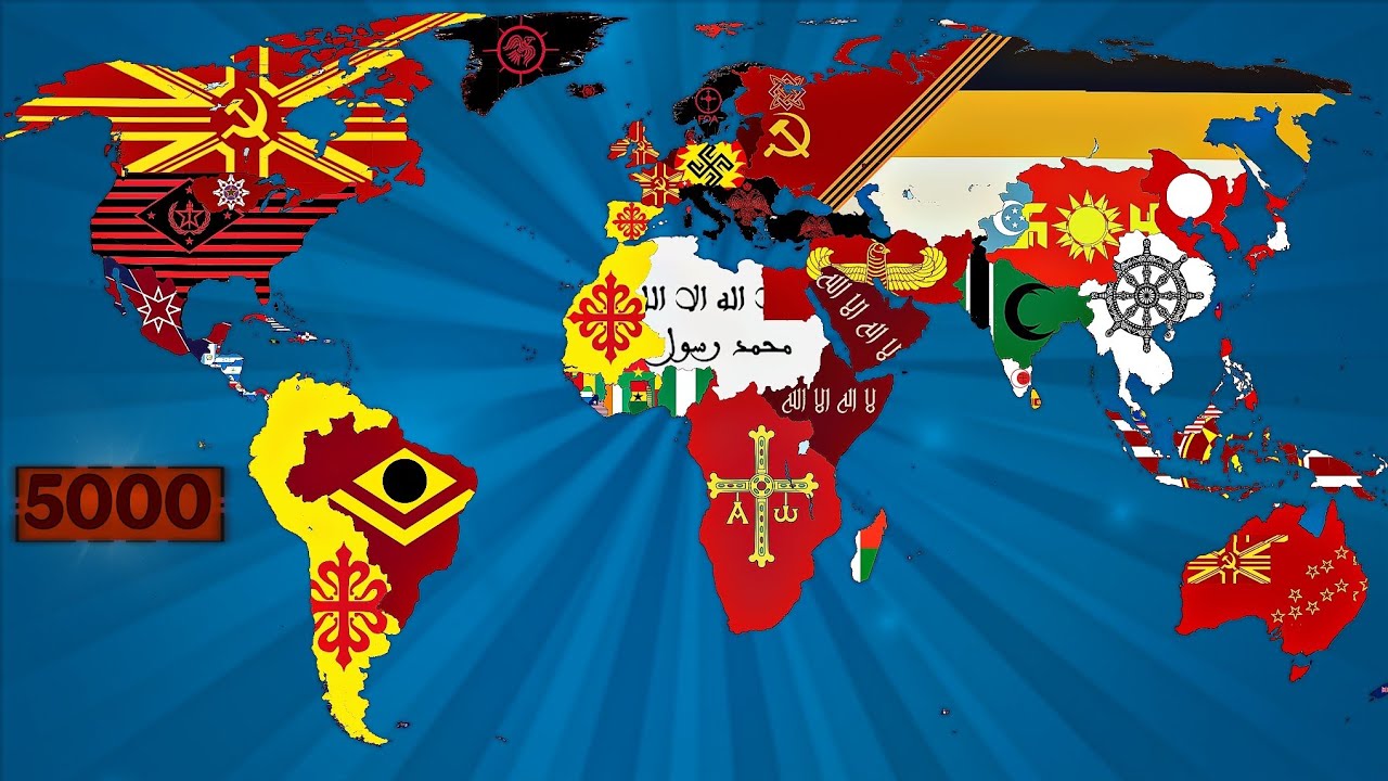 FUTURE World War III in World with Flags: (2025-5000) - YouTube