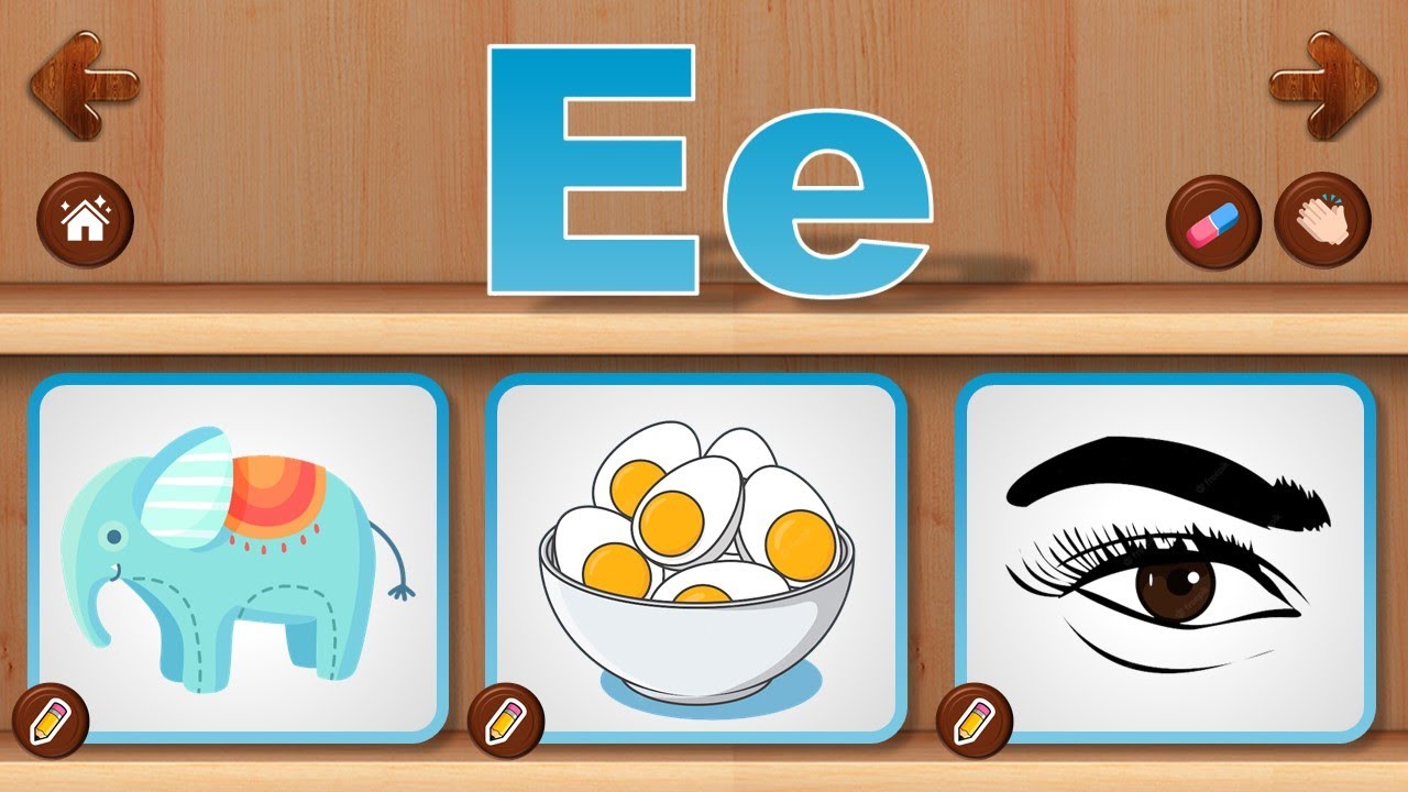 discovering abc part 3 II 5th 6th letters e f II Learning ABC Letters ...