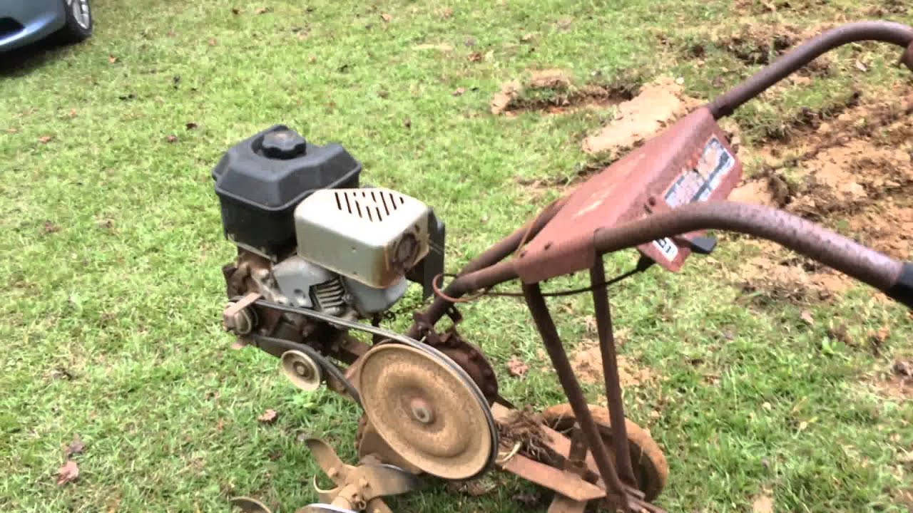 Plowing New Garden Spot - Big Jim Murray Tiller - YouTube