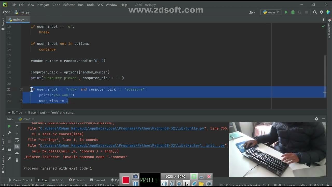 ASMR Programming || Follow Along Python Game for Beginnners - YouTube