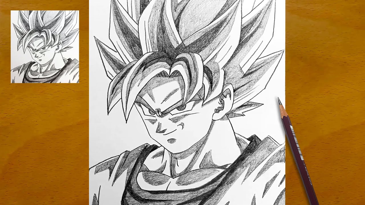 How to Draw Goku from Dragon Ball Z || Goku Drawing Step by Step ...