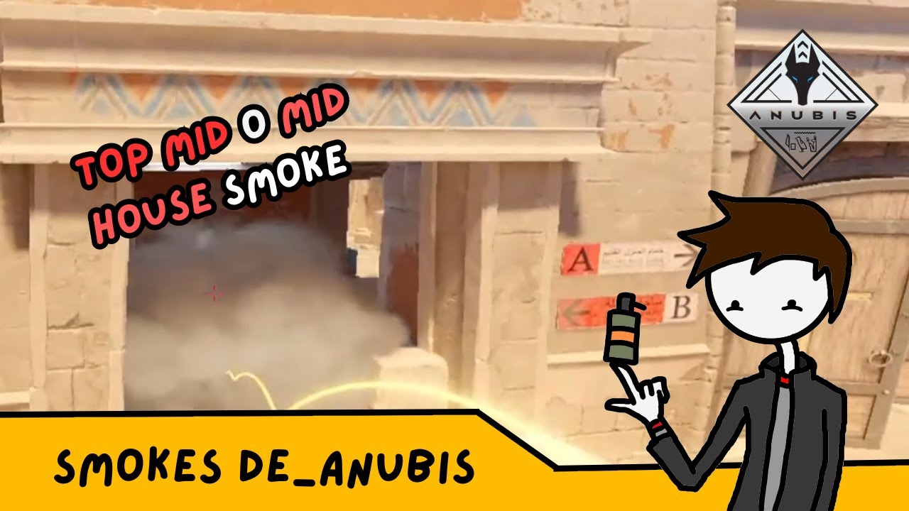 SMOKE para MID HOUSE en ANUBIS | CS2 Nades - YouTube